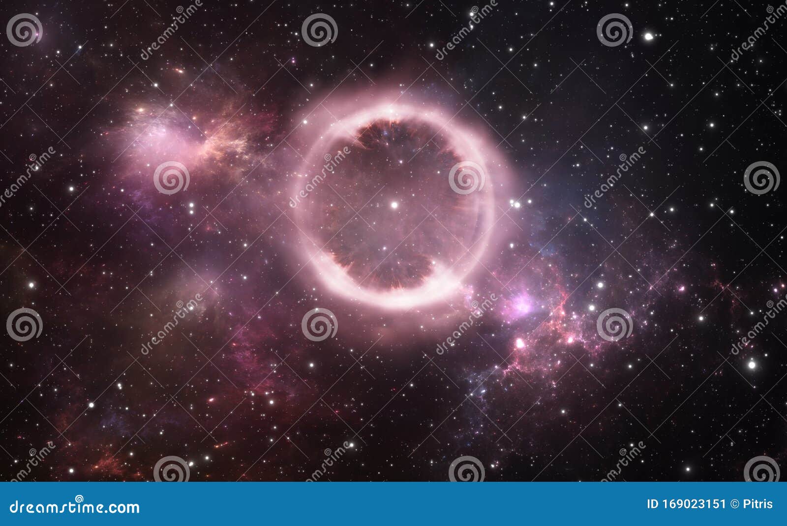 Giant Extrasolar Gas Planet With Ring System Royalty-Free Stock ...