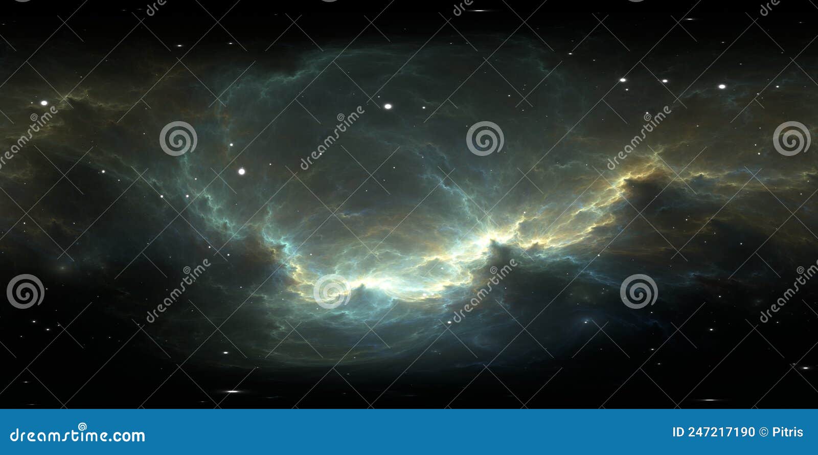 Space Background with Nebula and Stars. Environment 360 HDRI Map Stock ...