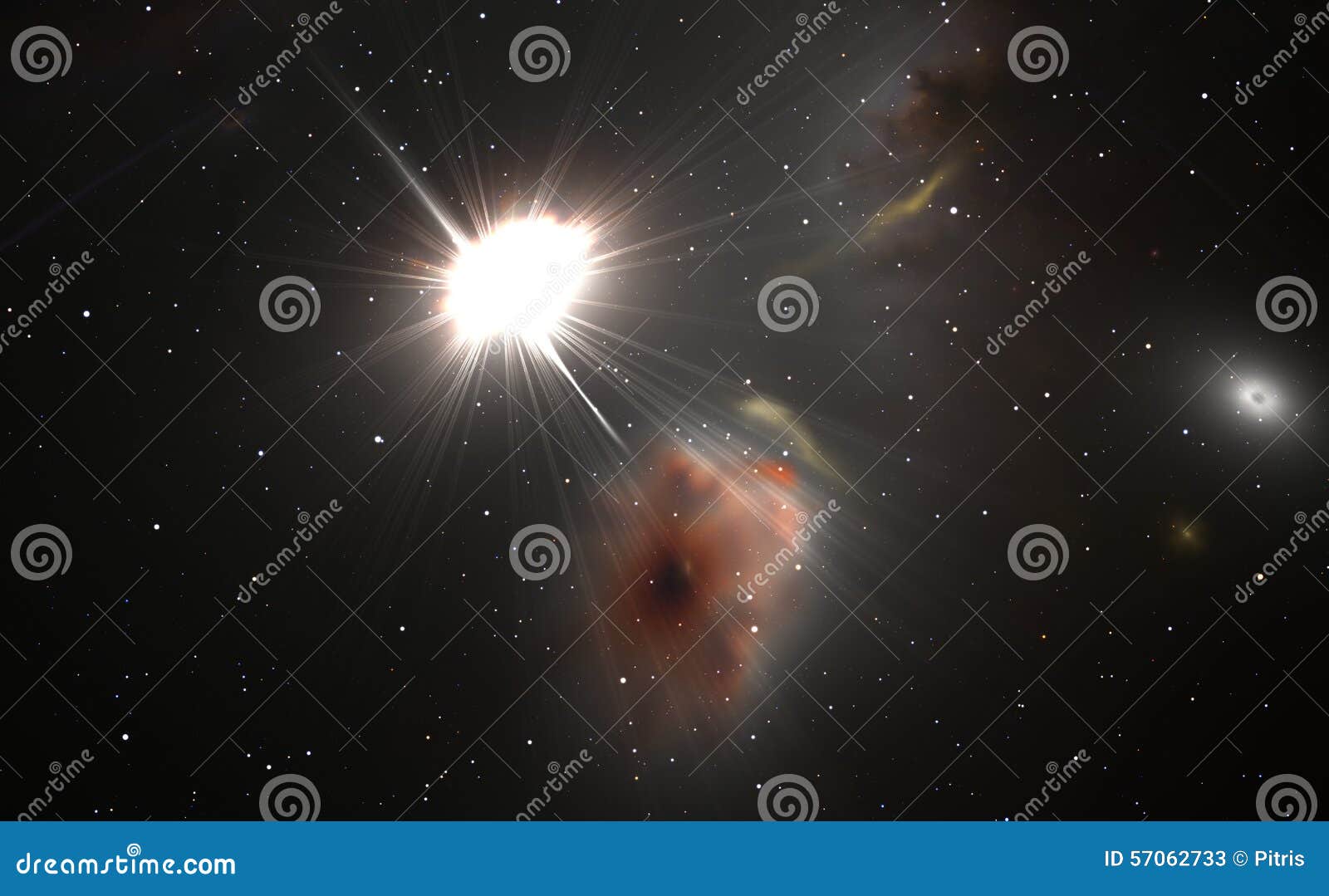 Space Background With Quasar And Stars Royalty-Free Stock Photo ...