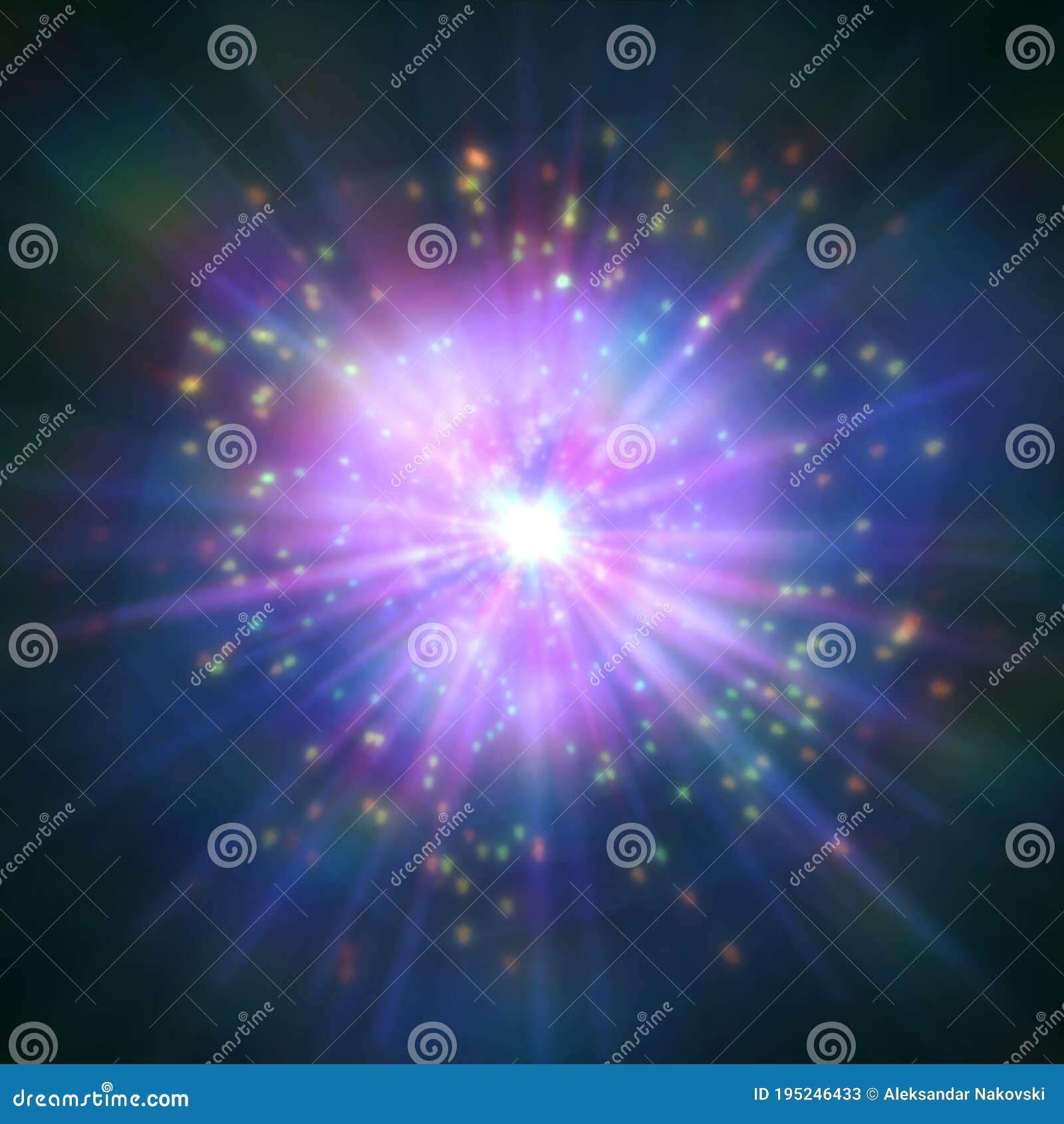 Space Background. Realistic Colorful Cosmos Stock Illustration ...
