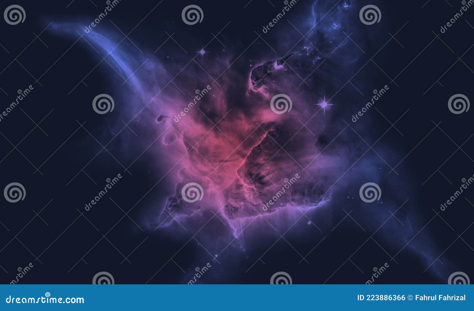 Space Background with Realistic Nebula and Galaxy Stock Illustration ...