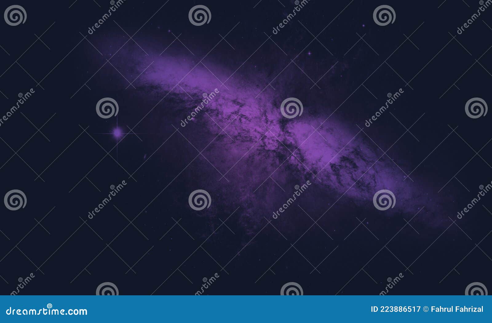 Space Background with Realistic Nebula and Galaxy Stock Illustration ...