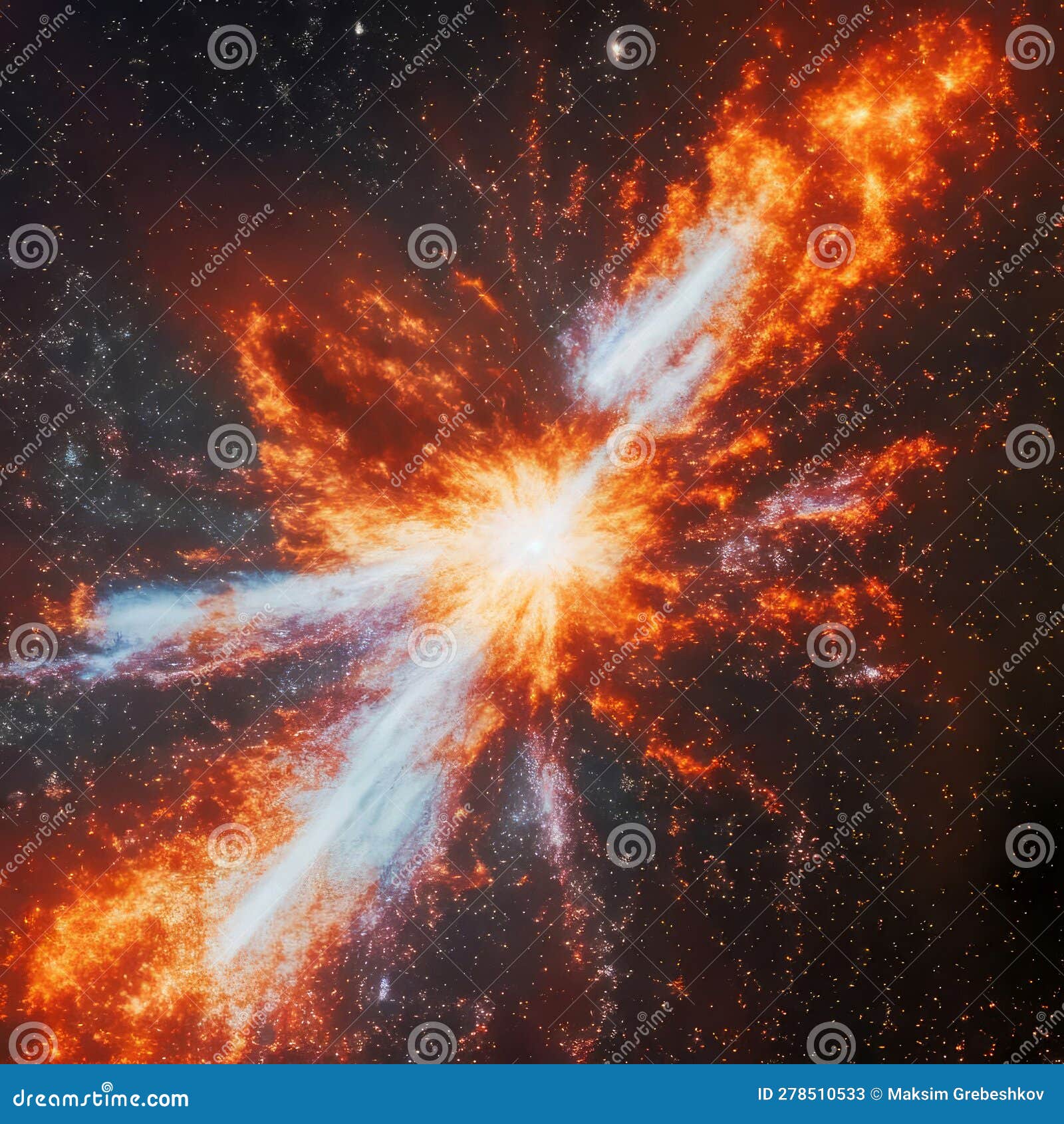 Space Background with Realistic Nebula. Generative AI Stock ...