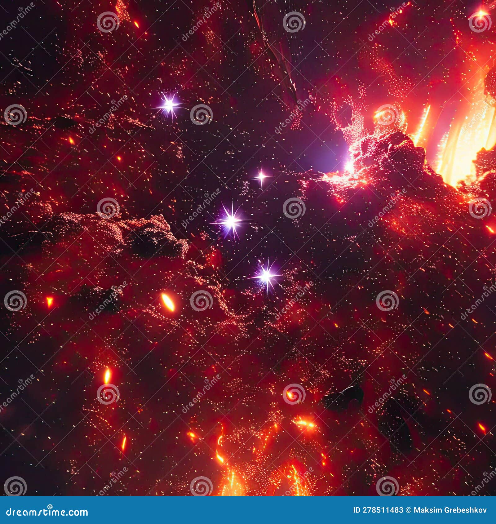 Space Background with Realistic Nebula. Generative AI Stock Image ...