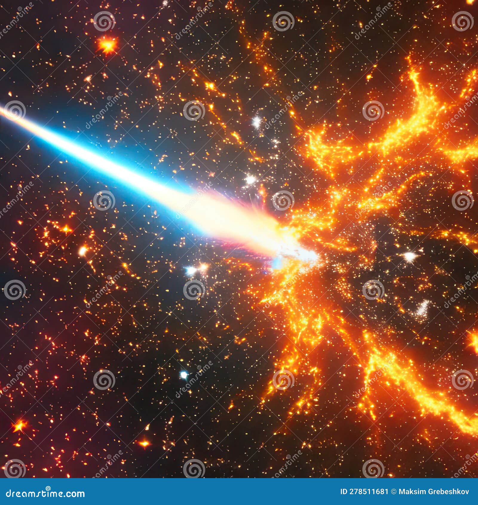 Space Background with Realistic Nebula. Generative AI Stock Image ...