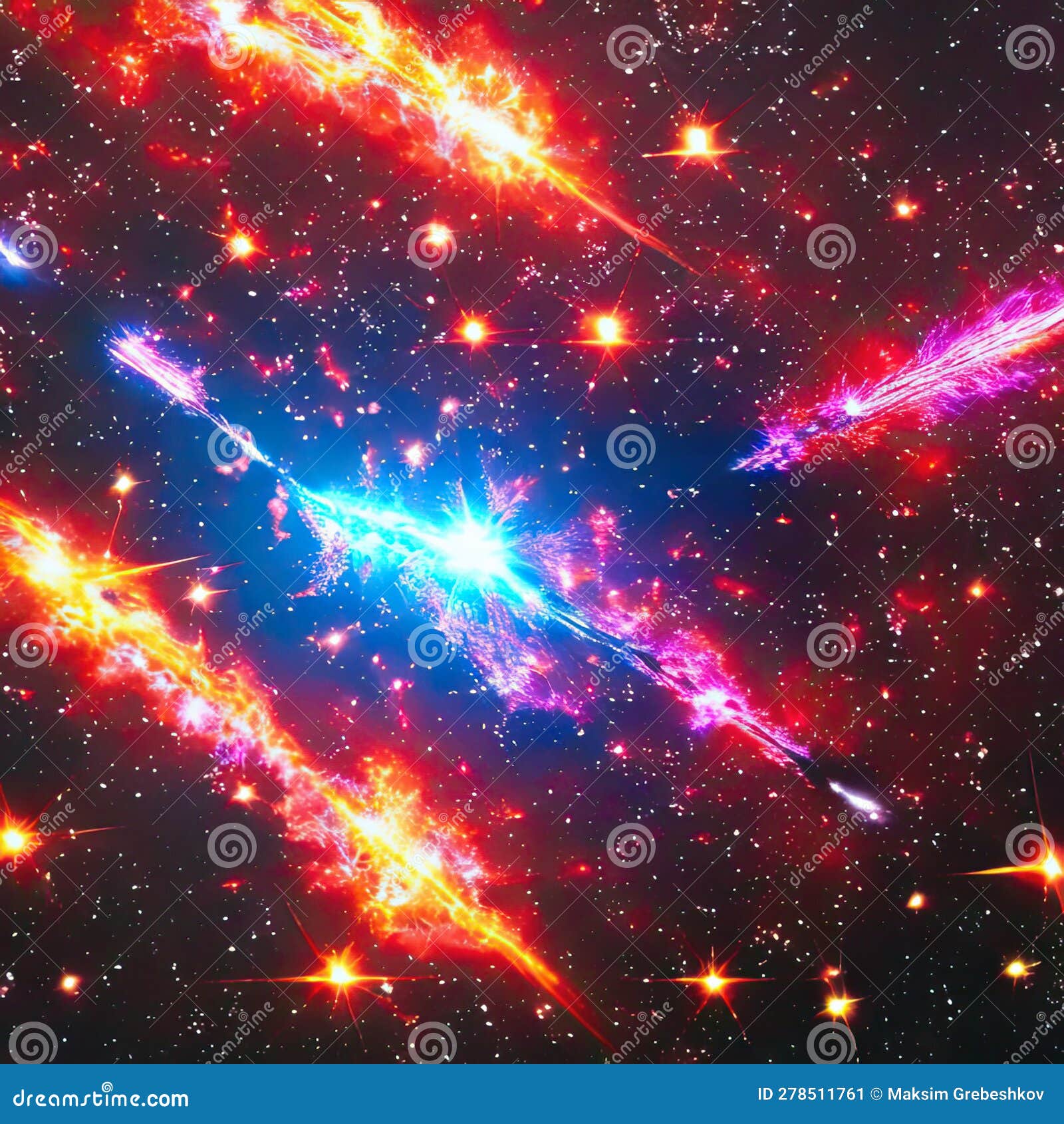 Space Background with Realistic Nebula. Generative AI Stock Image ...