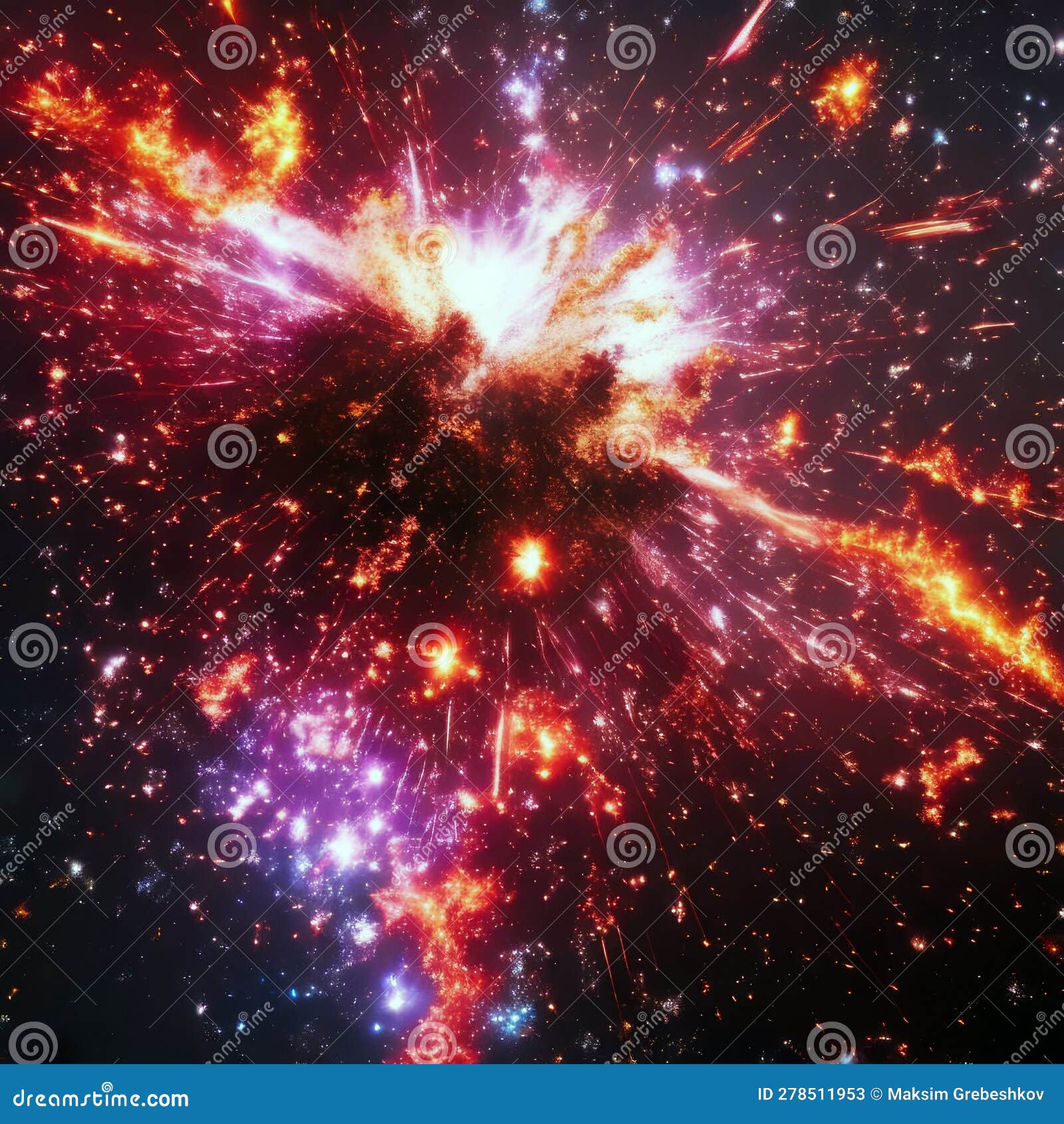 Space Background with Realistic Nebula. Generative AI Stock ...