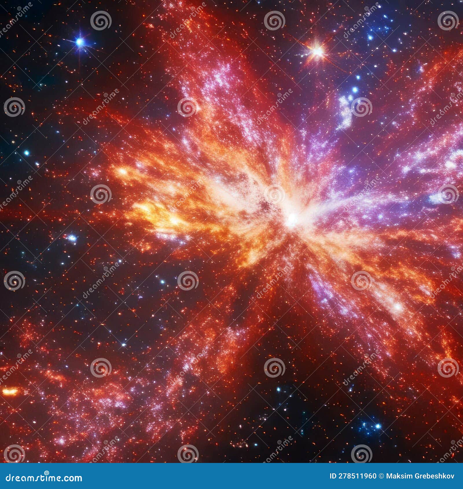 Space Background with Realistic Nebula. Generative AI Stock ...