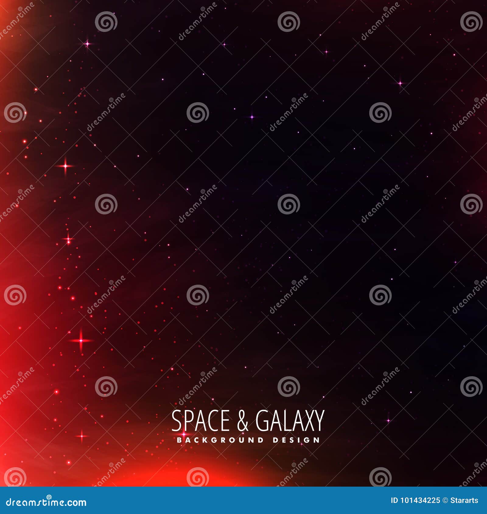 Space Background with Red Lights Stock Vector - Illustration of ...