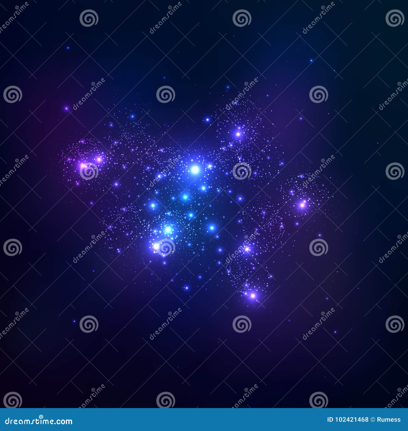 Star Cluster Color Icon Thin Line, Linear, Outline Vector. Star Cluster ...