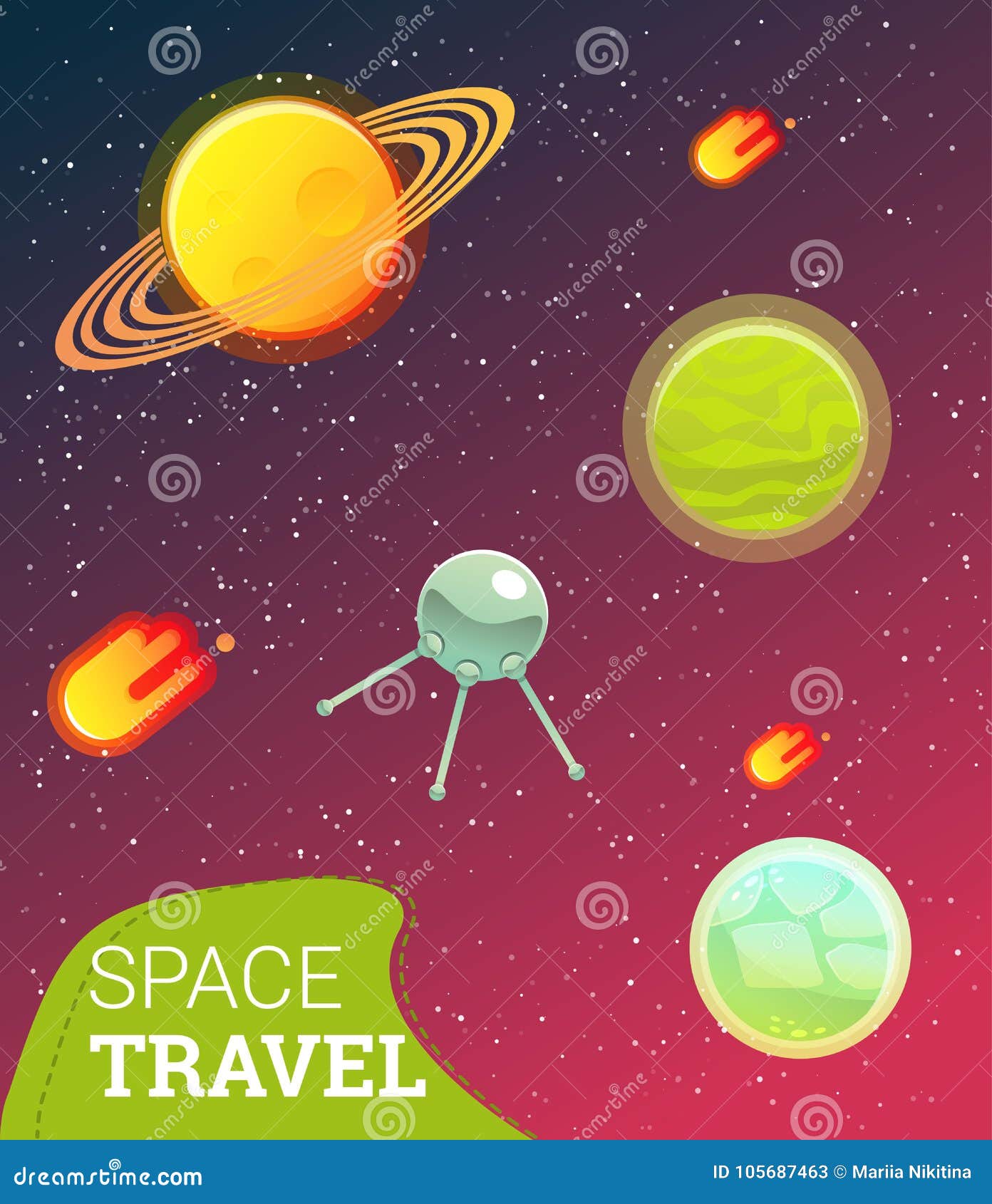 Space banner stock vector. Illustration of occupation - 105687463