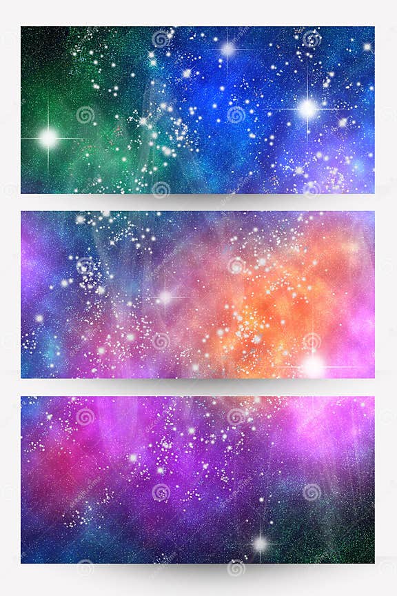 Space banners stock illustration. Illustration of celestial - 45529202