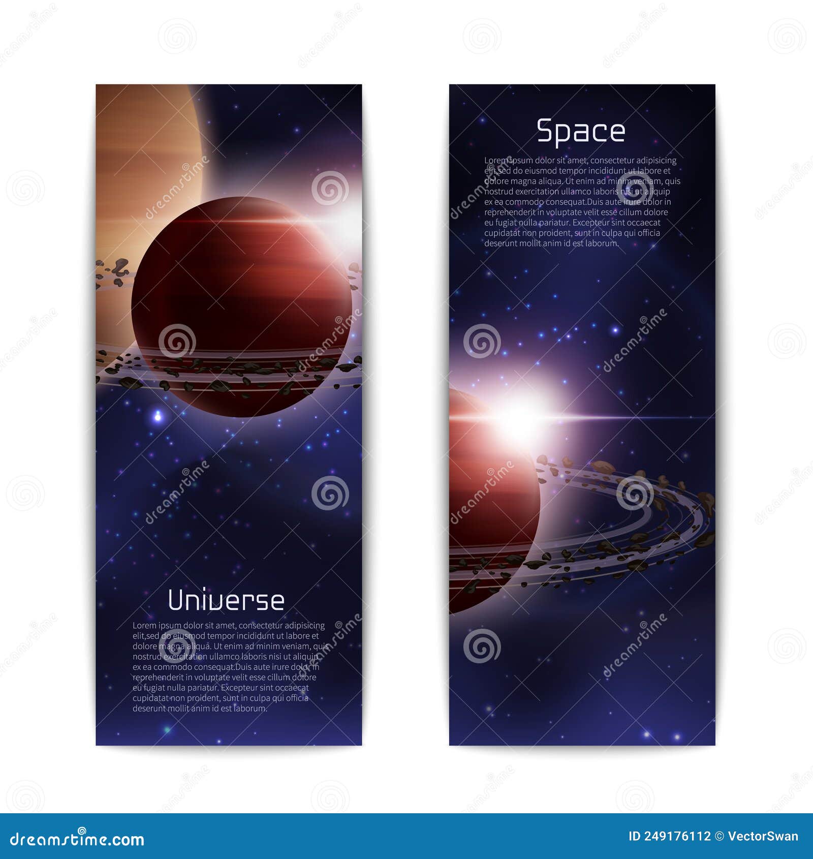 Space Banners Vertical stock vector. Illustration of bookmark - 249176112
