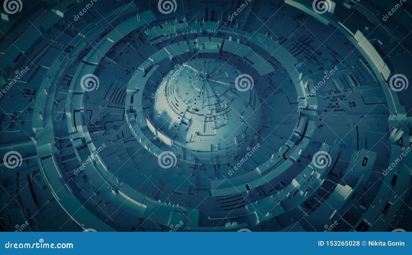 Space Base Design 3D Rendering Illustration Stock Illustration ...