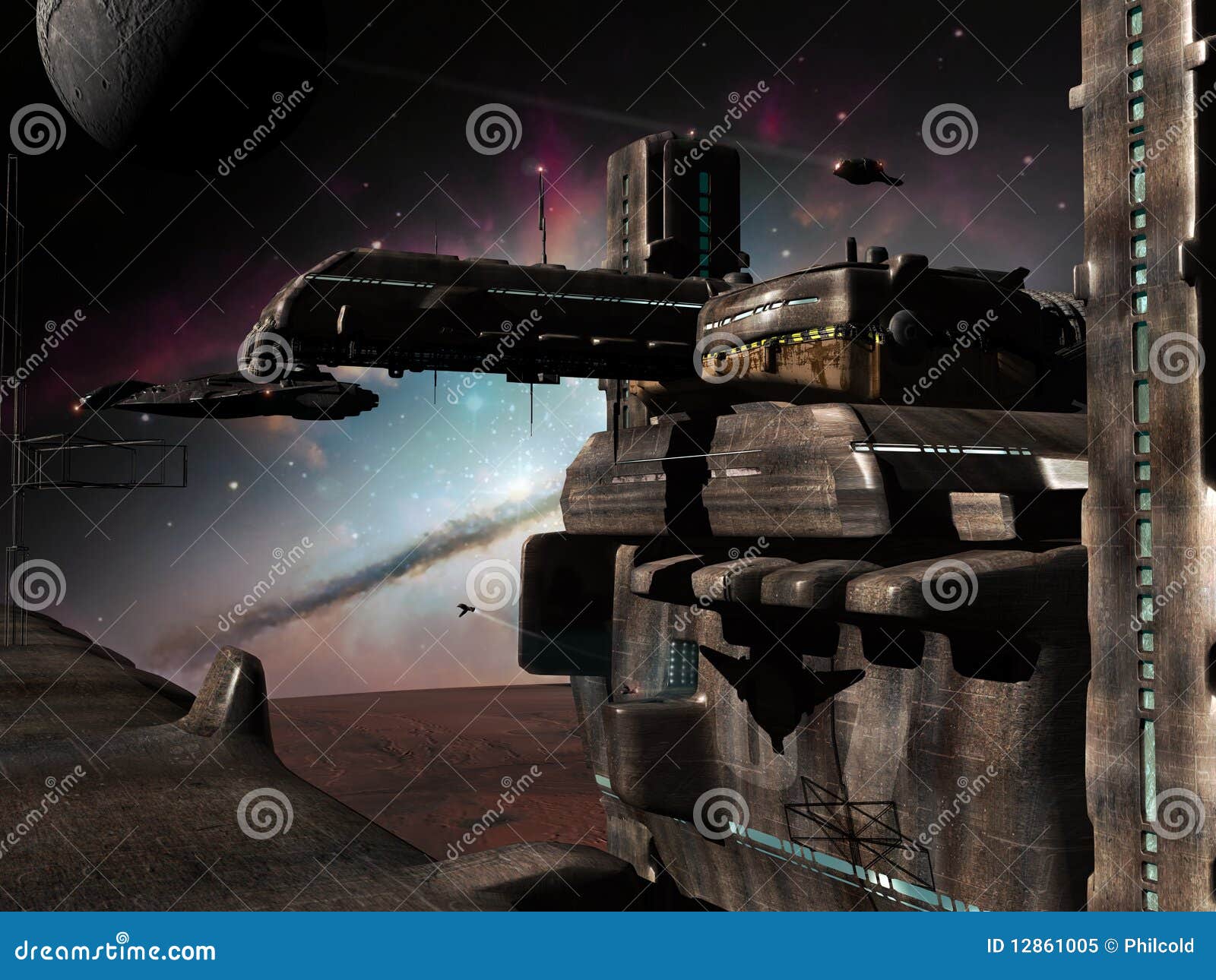 Space Base Sprites For Creating Video Game Vector Illustration ...