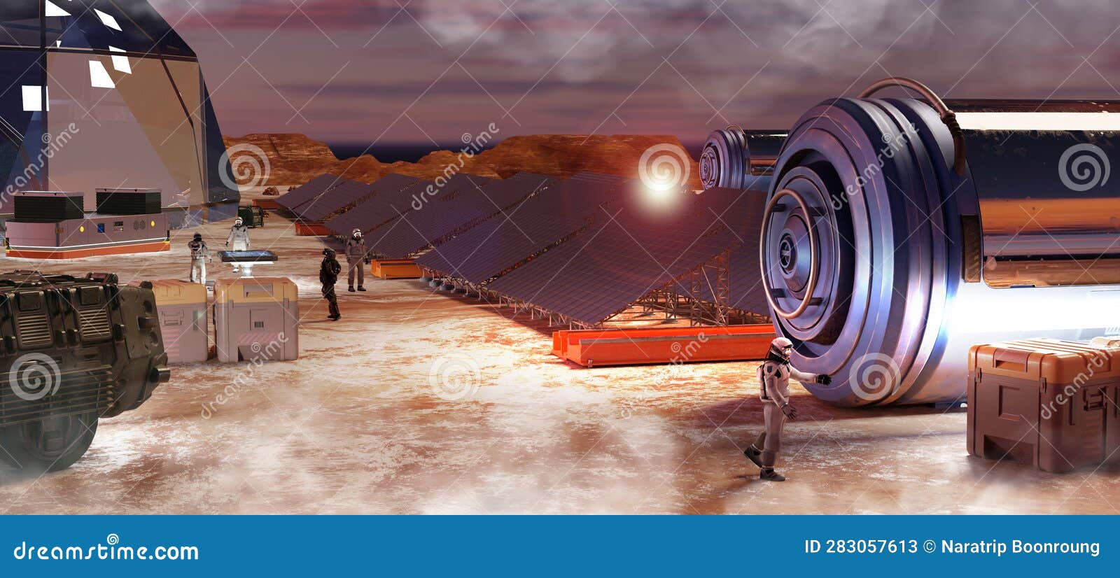 Space Base Human Settlement on a New Planet Space Exploration and ...