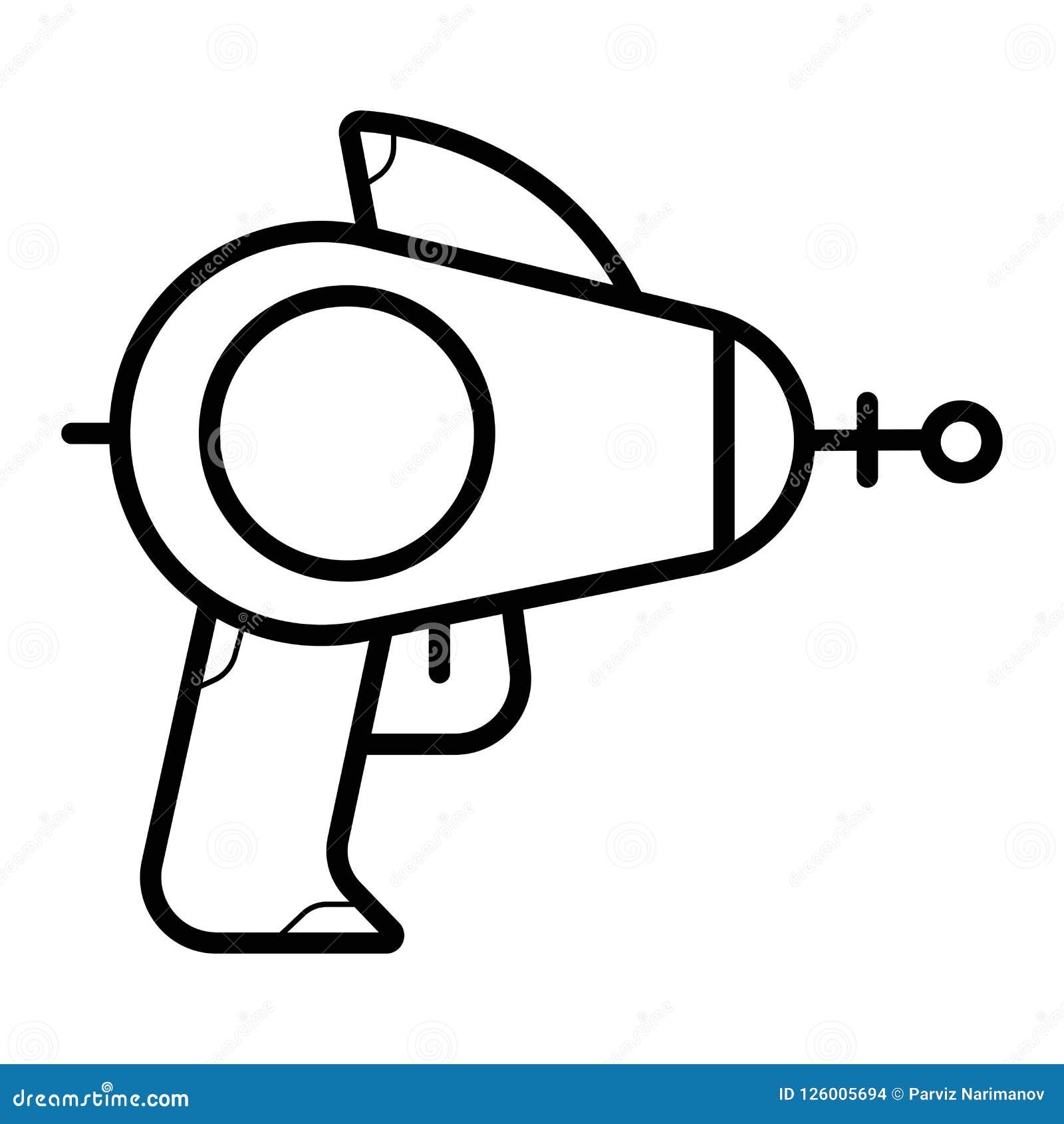 Space blaster icon. stock illustration. Illustration of fiction - 126005694