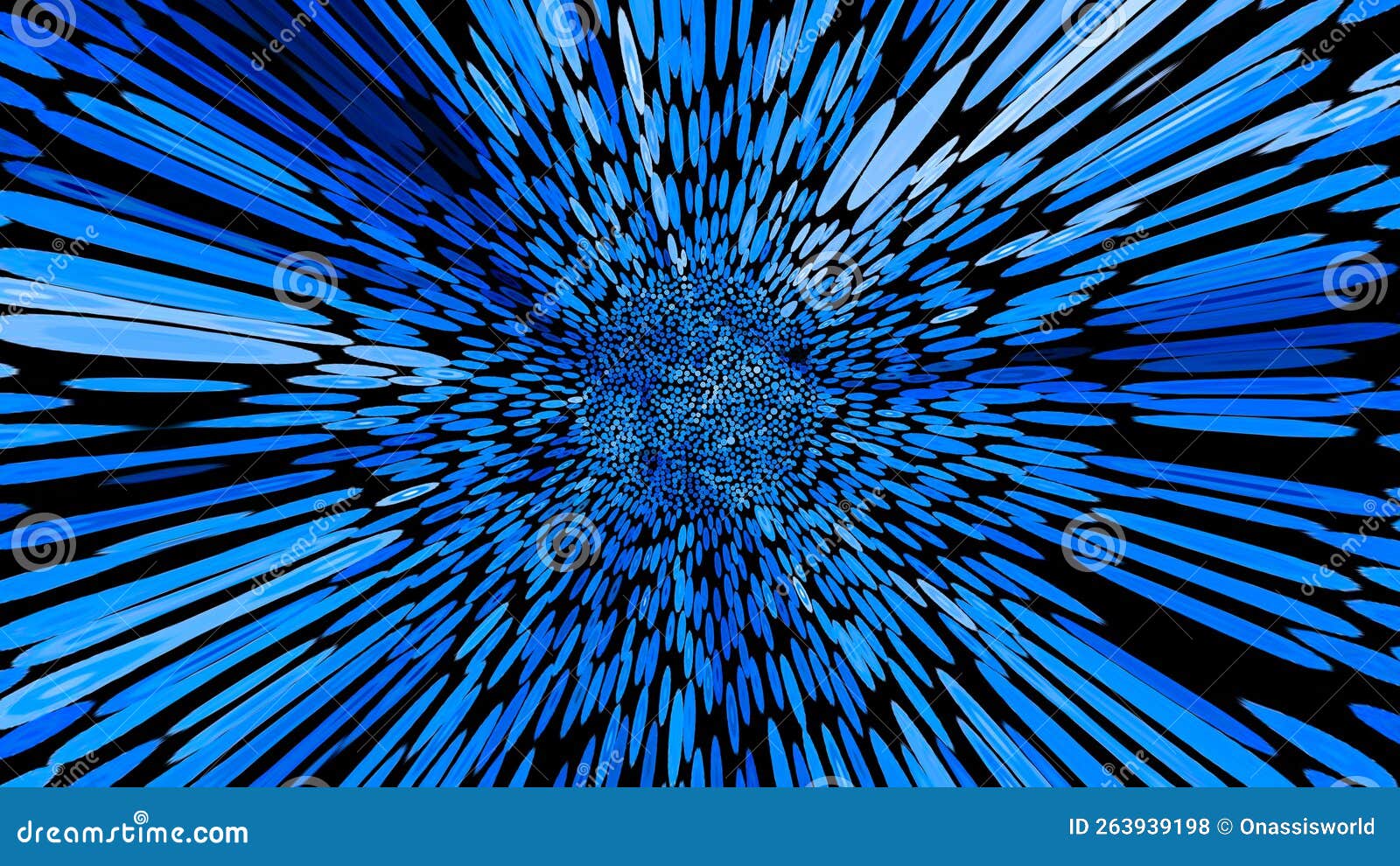 Space Blue Anamorphic Symmetrical Abstract Background Stock ...