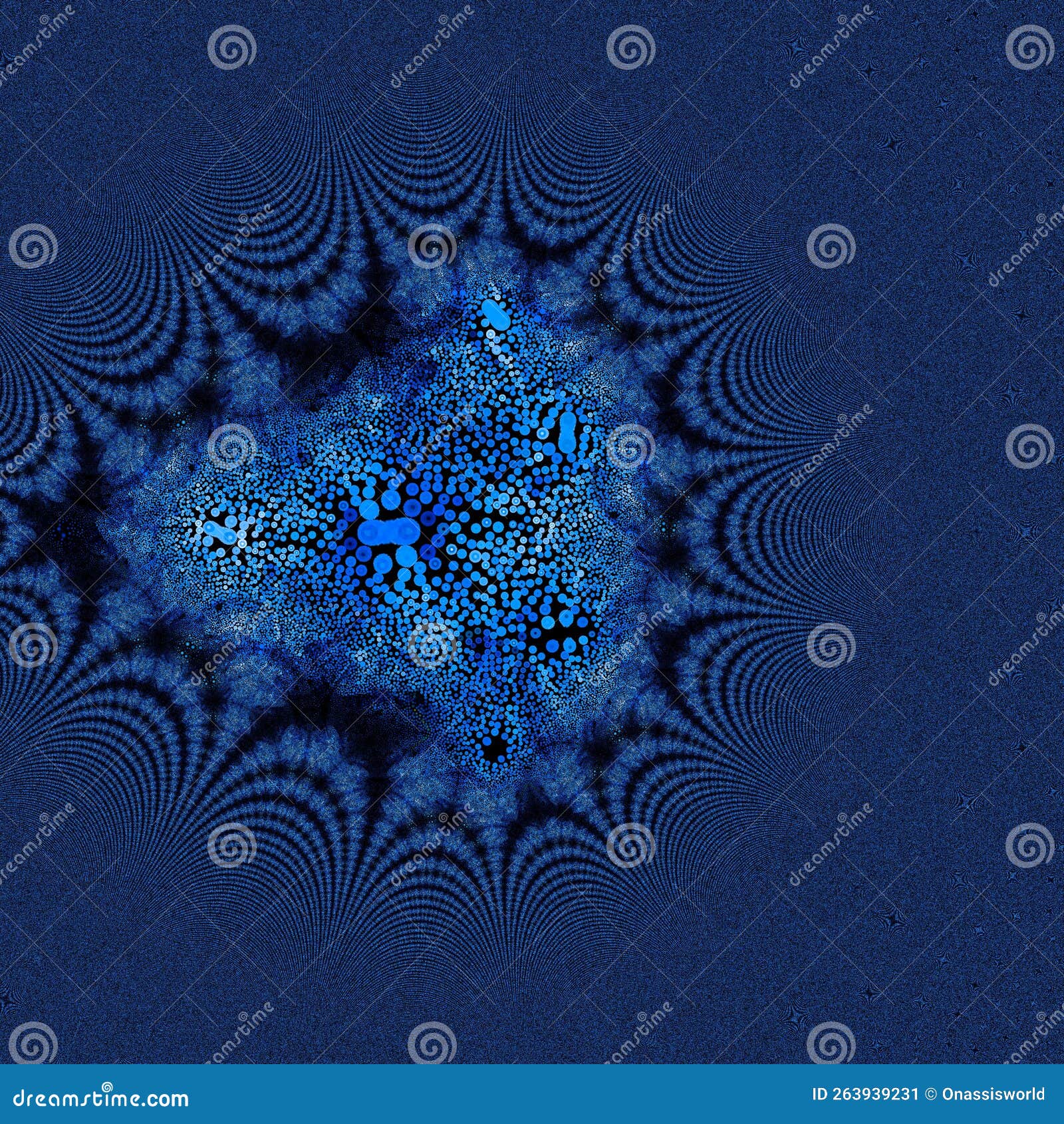 Space Blue Anamorphic Symmetrical Abstract Background Stock ...
