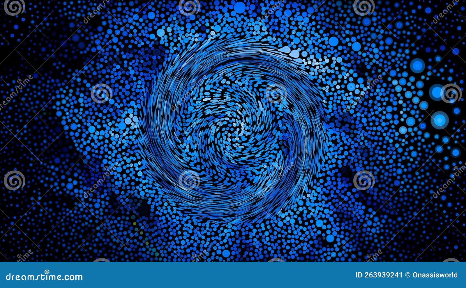 Space Blue Anamorphic Symmetrical Abstract Background Stock ...