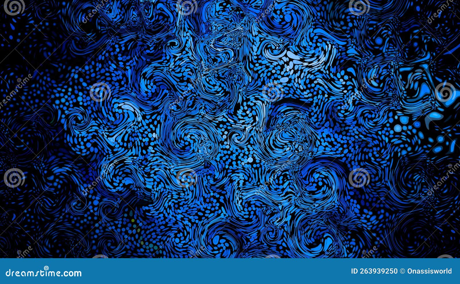 Space Blue Anamorphic Symmetrical Abstract Background Stock ...