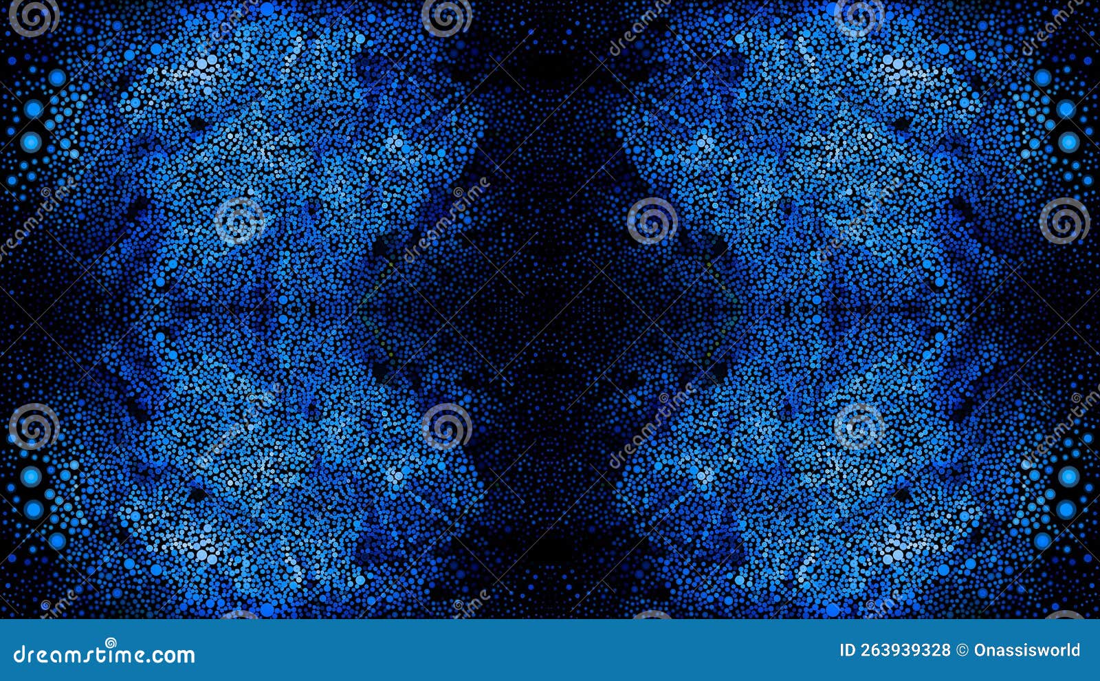 Space Blue Anamorphic Symmetrical Abstract Background Stock ...
