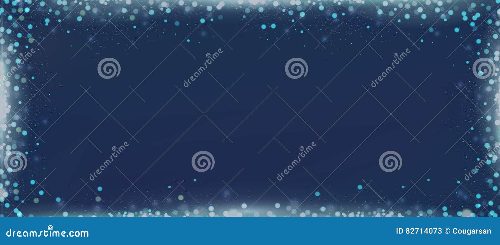 Space Blue Blog Banner Background with Bokeh Border Stock Vector ...