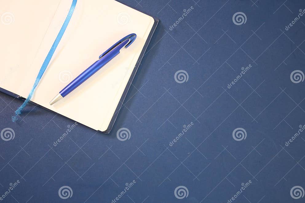 A Space of Blue Surface with Blank Paper Stock Image - Image of line ...
