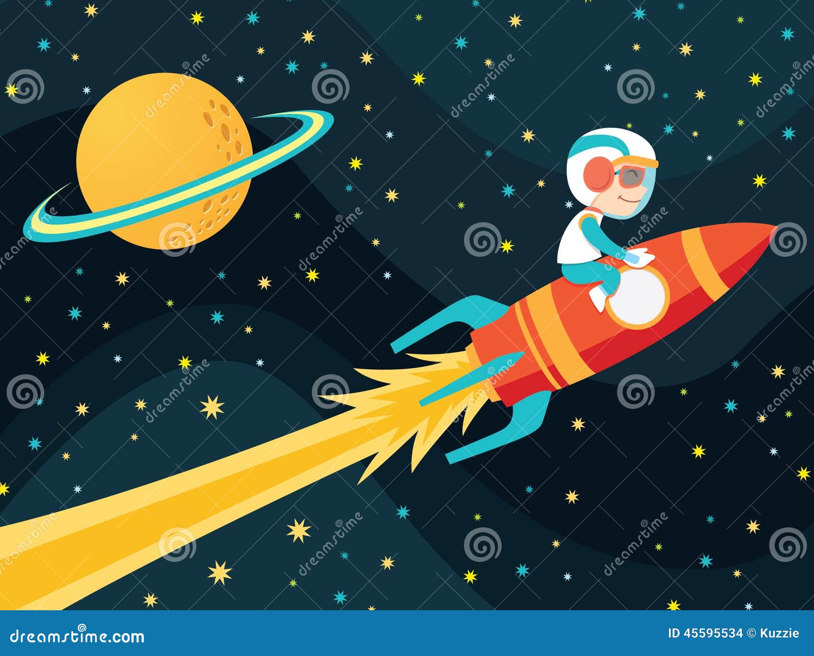 Space Boy stock vector. Illustration of planetary, astronaut - 45595534
