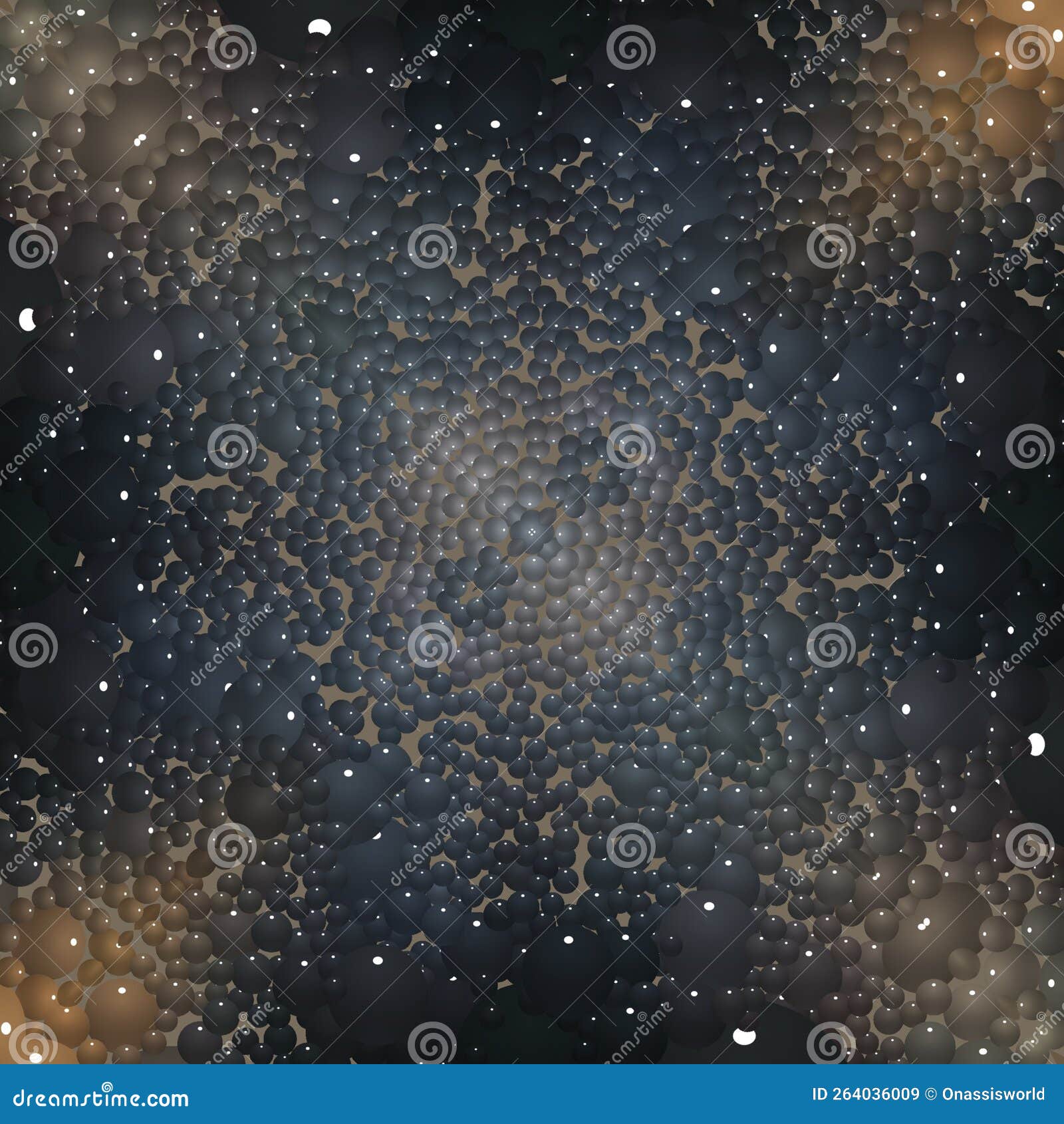 Space Bubbles Abstract Background Shapes and Blurs Stock Illustration ...