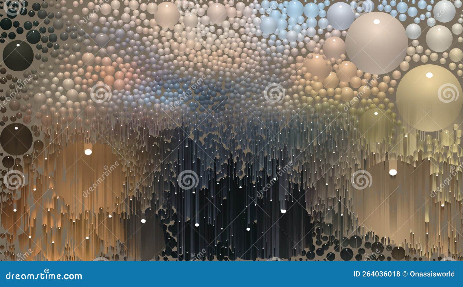 Space Bubbles Abstract Background Shapes and Blurs Stock Illustration ...