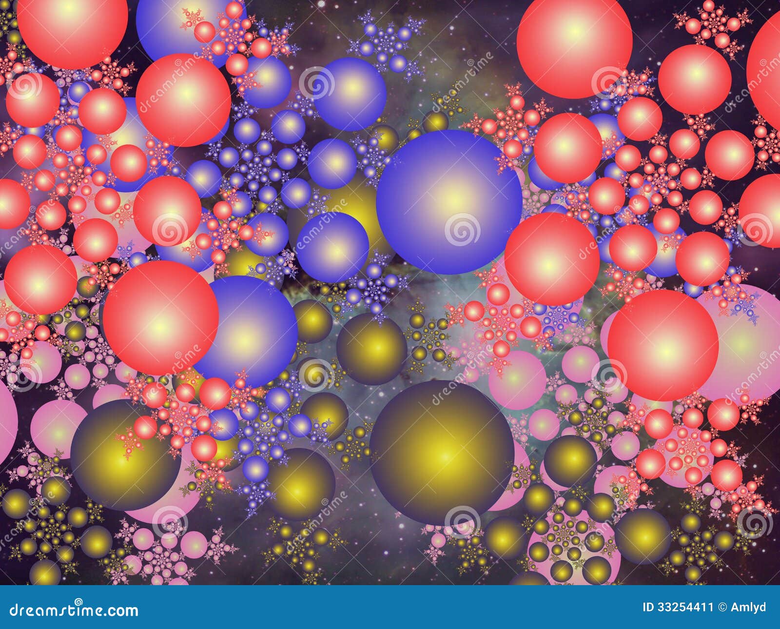 Space Bubbles stock illustration. Illustration of green - 33254411