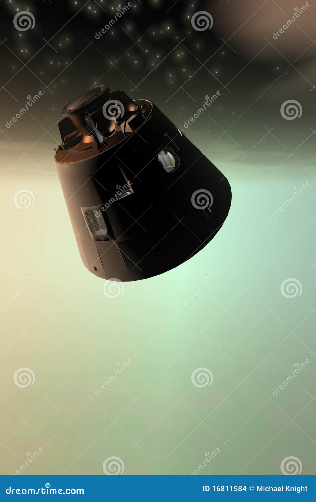 Space Capsule stock illustration. Illustration of science - 16811584