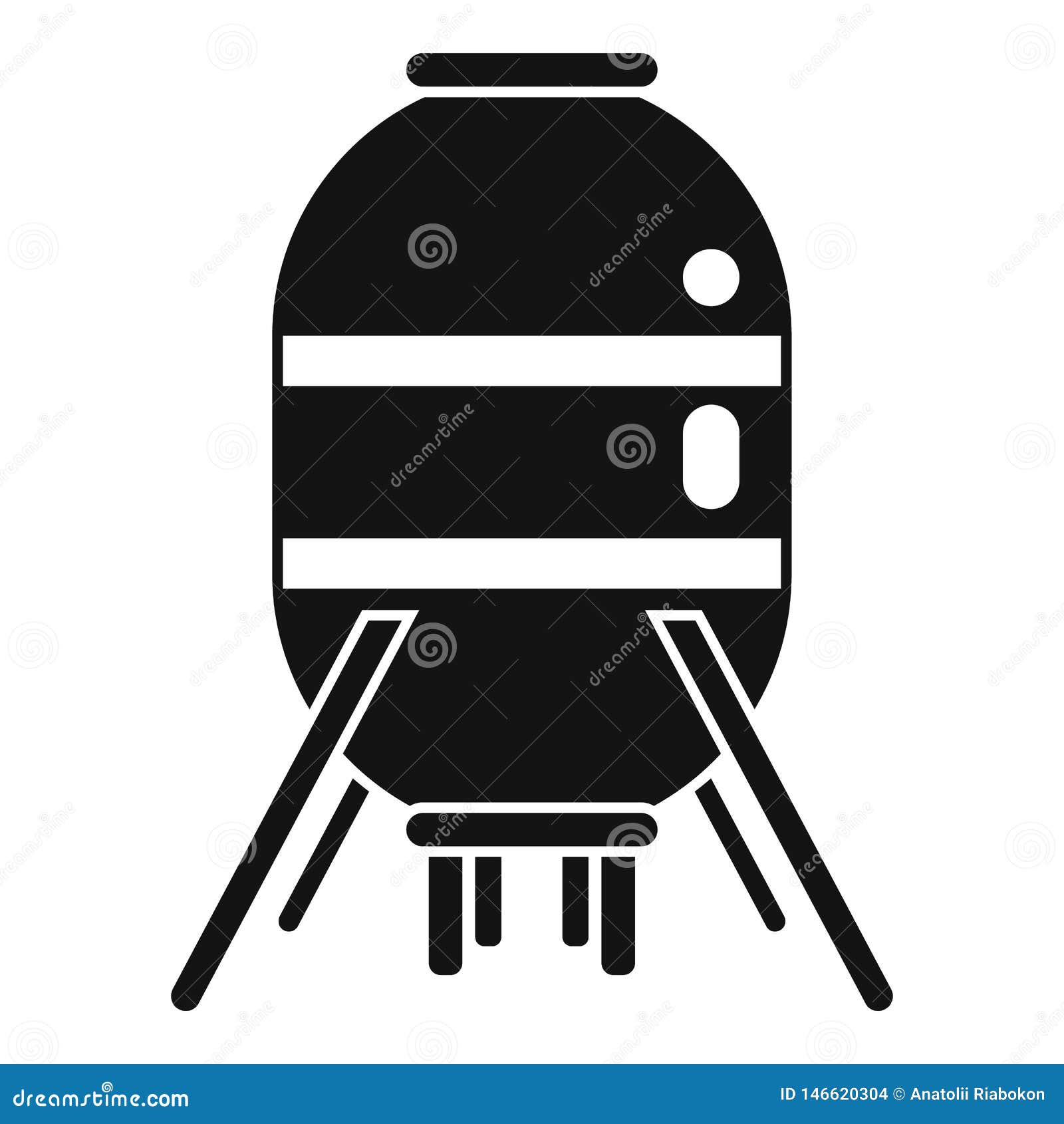 Space Capsule Icon, Simple Style Stock Vector - Illustration of planet ...