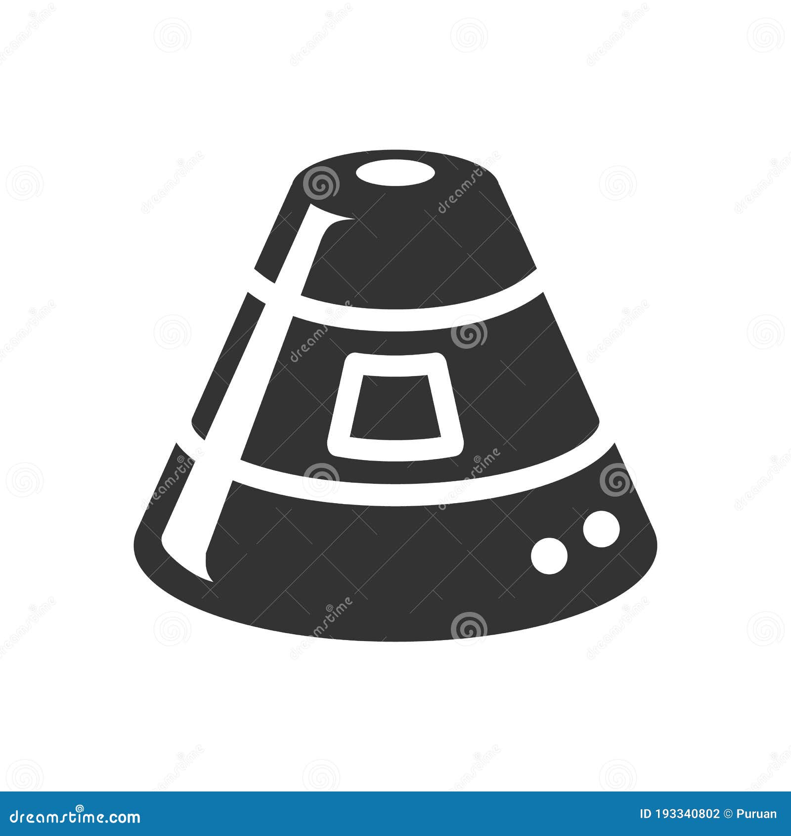 BW icon - Space capsule stock vector. Illustration of isolated - 193340802