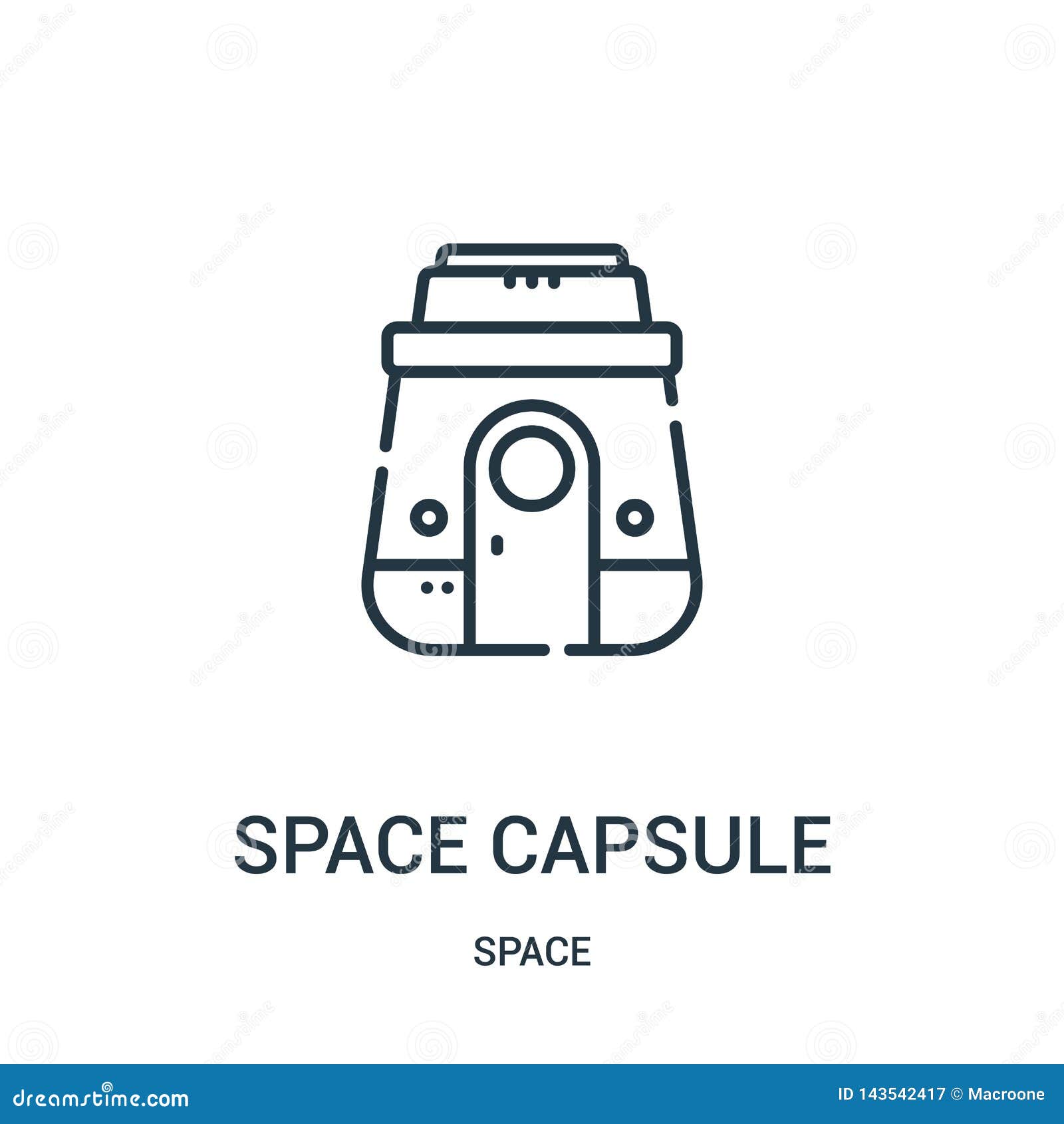 Space Capsule Icon Vector from Space Collection. Thin Line Space ...