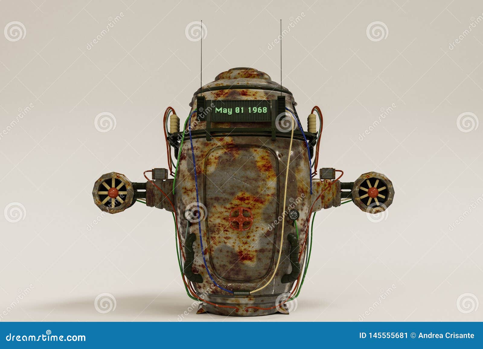 Space Capsule Isolated on White Stock Illustration - Illustration of ...