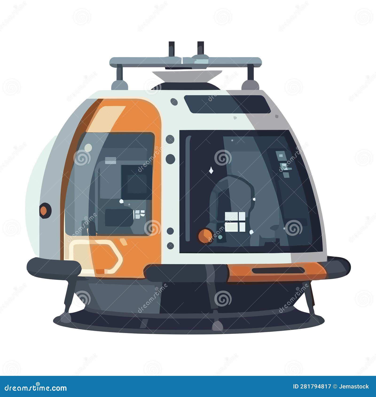 Space Capsule Transport Modern Technology Stock Illustration ...