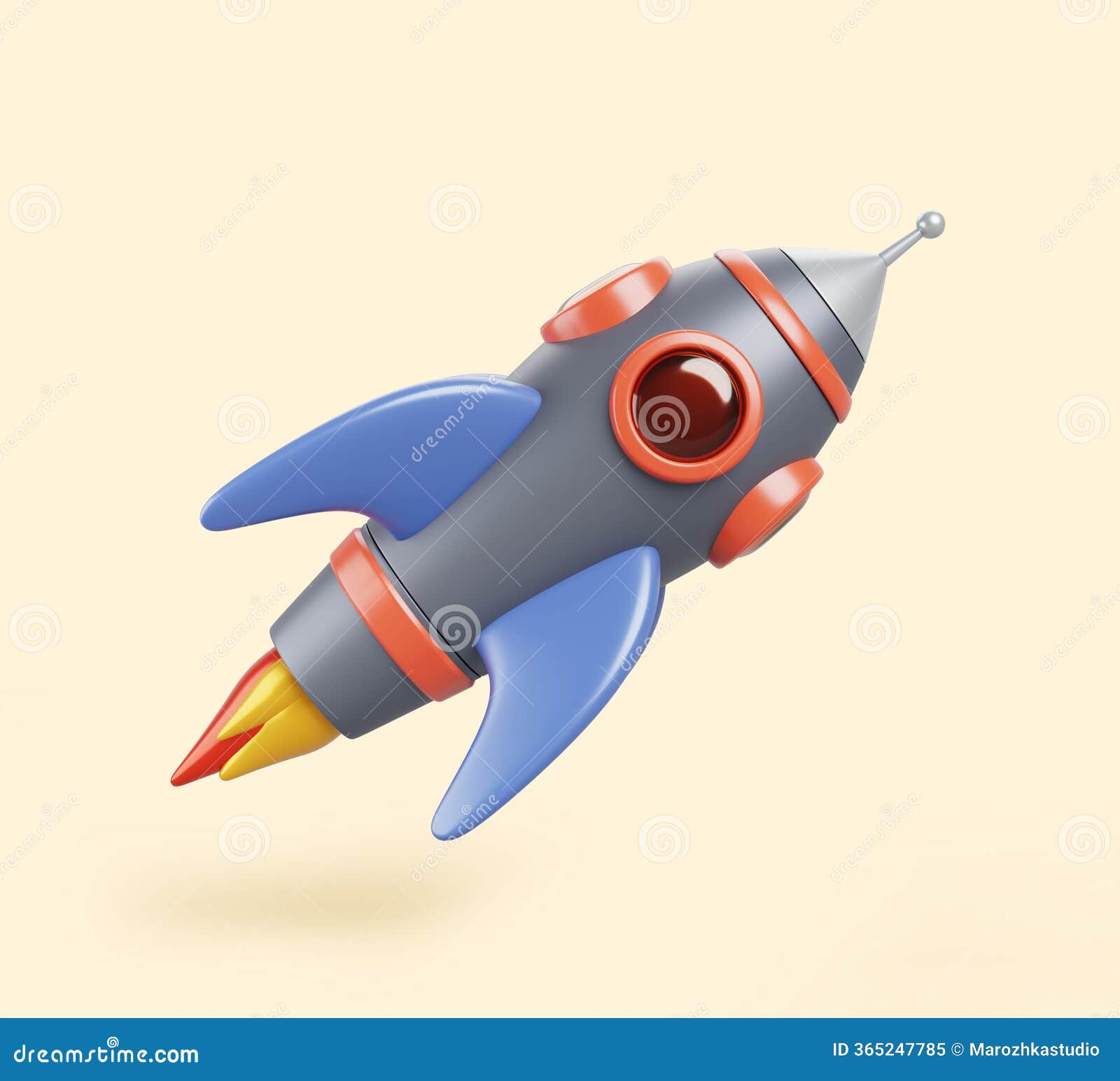 Spaceship Launch, Rocketship Takeoff, Rocket Trace Cartoon Vector ...