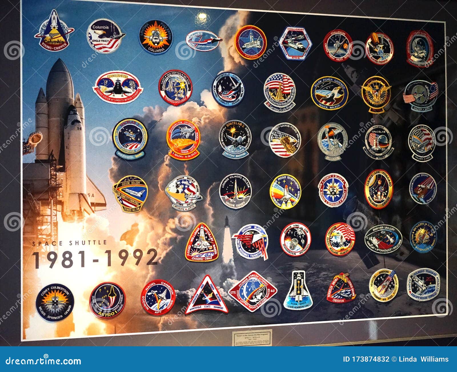 NASA Flights 1981-1992 Mission Badges Editorial Photography - Image of ...