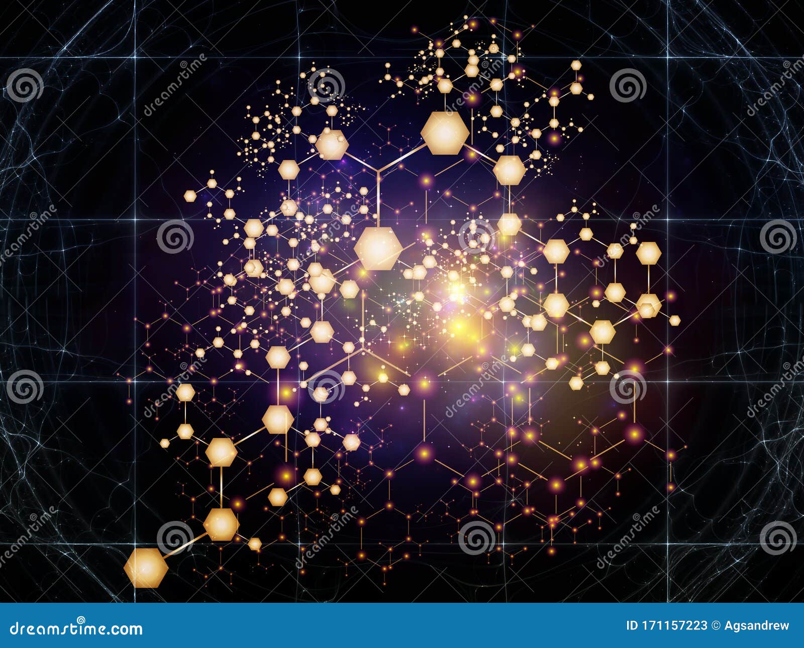 Space Chemistry stock illustration. Illustration of structure - 171157223