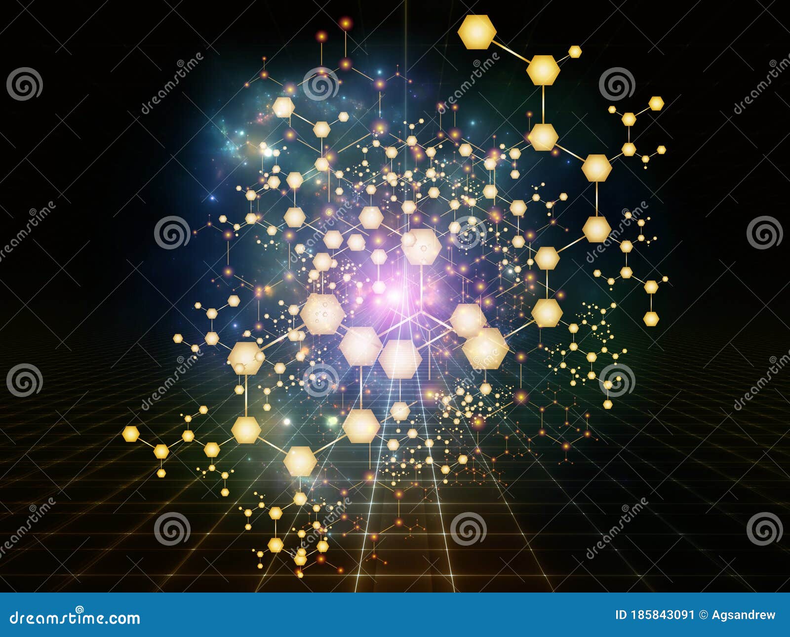Space Chemistry stock illustration. Illustration of arrangement - 185843091