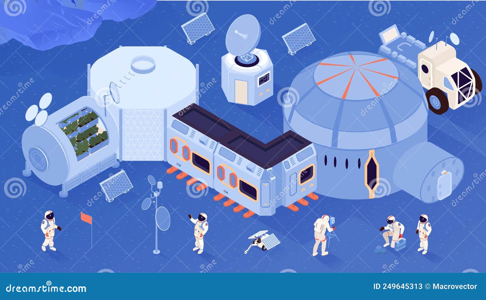 Space Colonization Concept stock vector. Illustration of design - 249645313