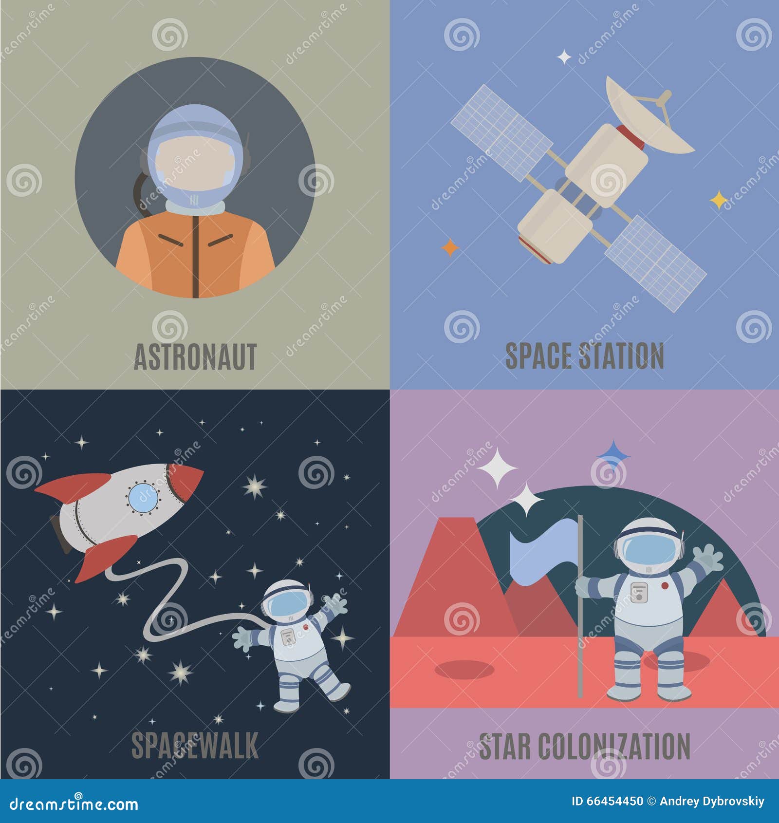 Space and Colonization of Planets Stock Vector - Illustration of planet ...