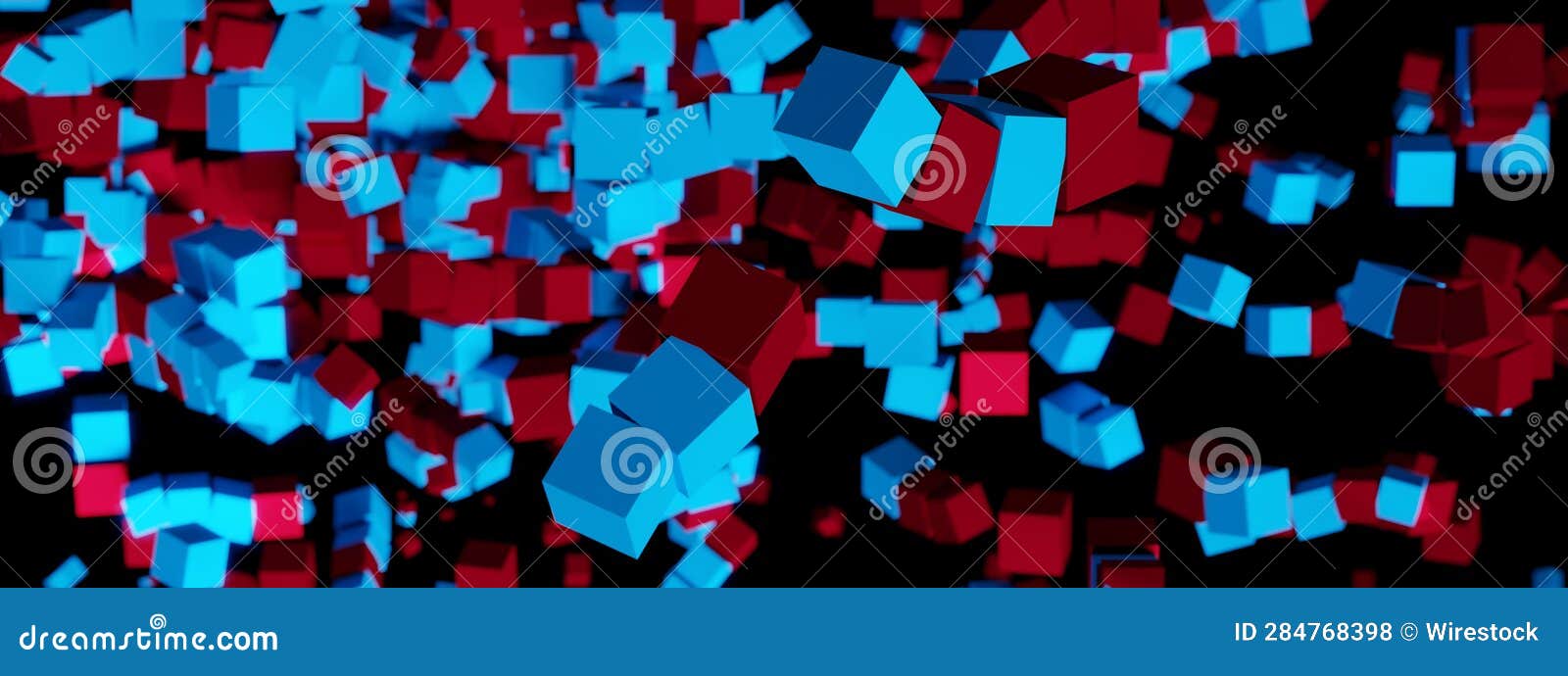 Space Colorful Blocks Exploding - High Quality Digital Render Stock ...