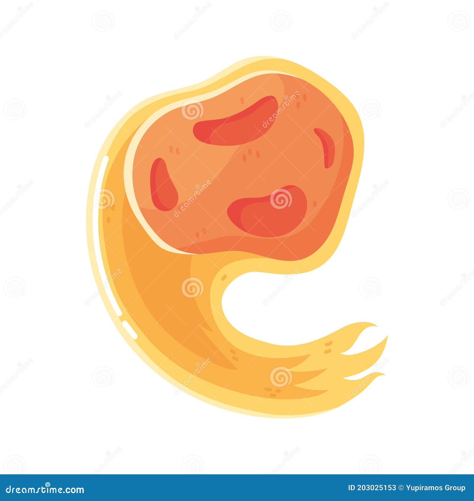 Space Comet Galaxy Astronomy Cartoon Style Stock Vector - Illustration ...