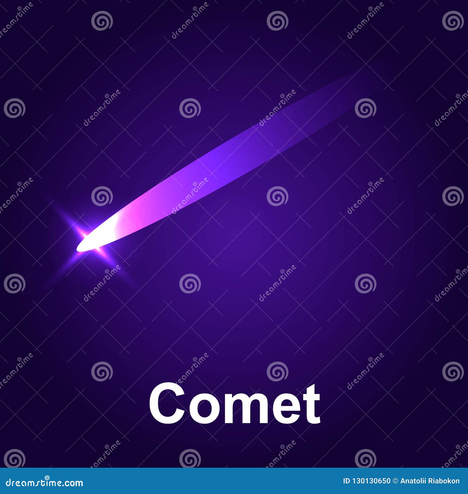 Comet Icon In Black Style Isolated On White Background. Space Symbol ...