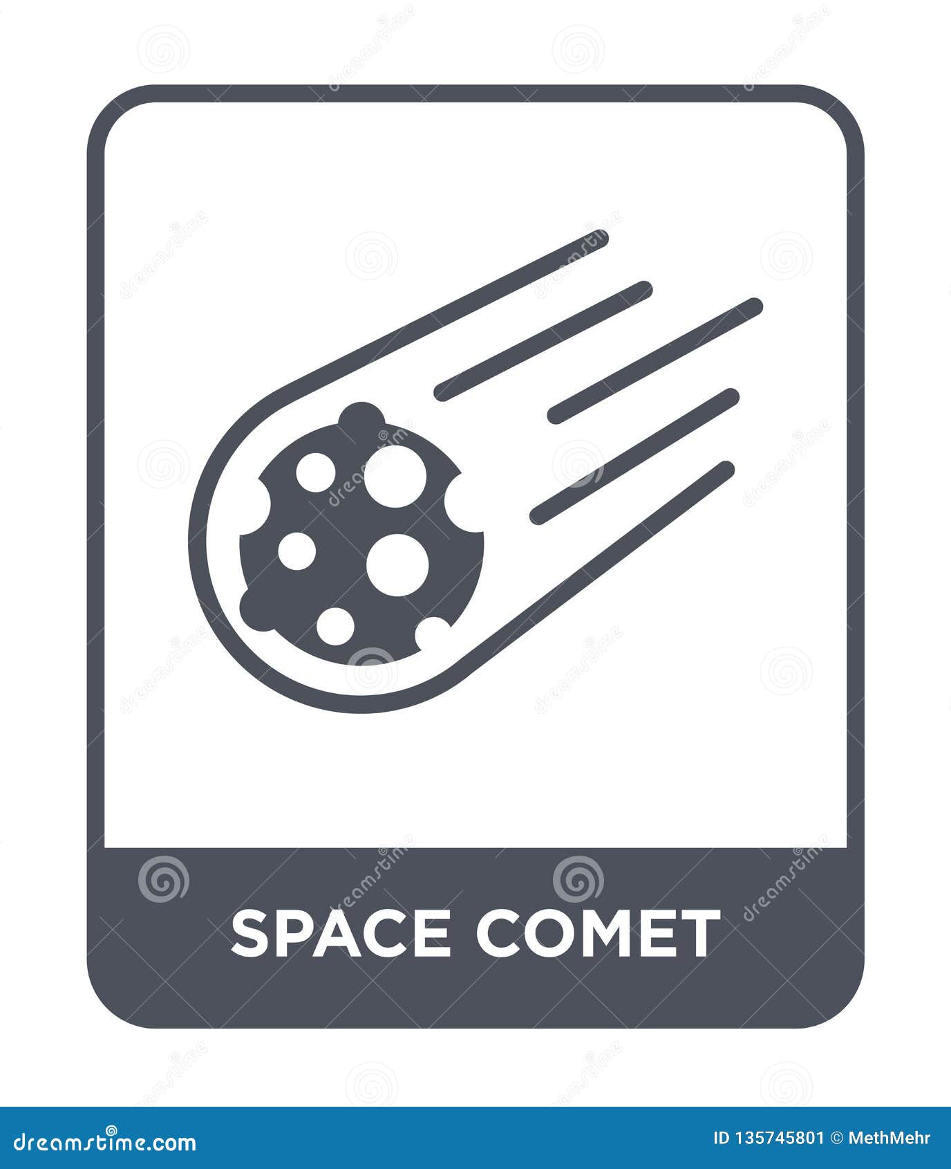 Space Comet Icon in Trendy Design Style. Space Comet Icon Isolated on ...