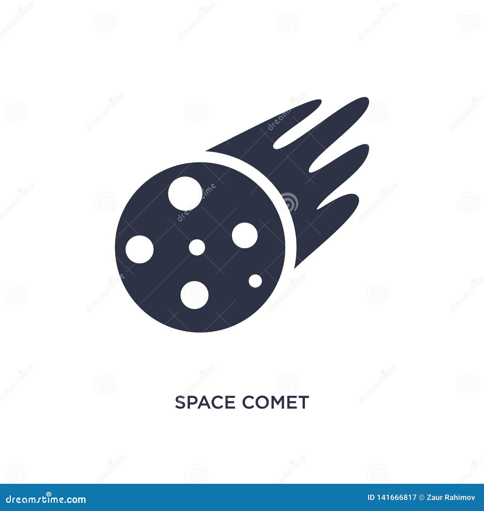 Comet Icon In Black Style Isolated On White Background. Space Symbol ...