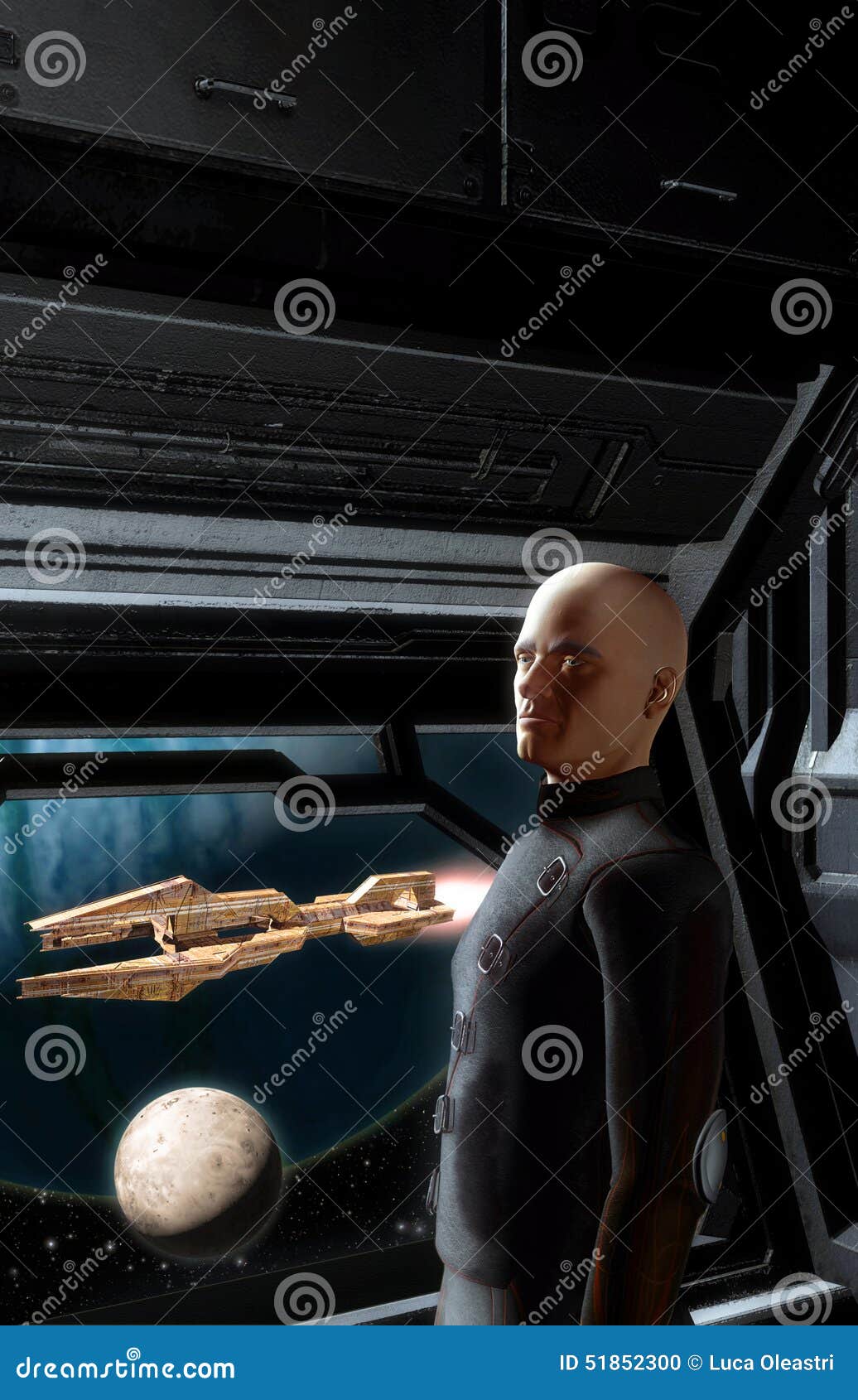 Space commander stock illustration. Illustration of future - 51852300